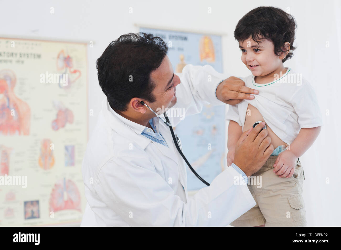 Stethoscope listening boy heartbeat hi-res stock photography and images ...