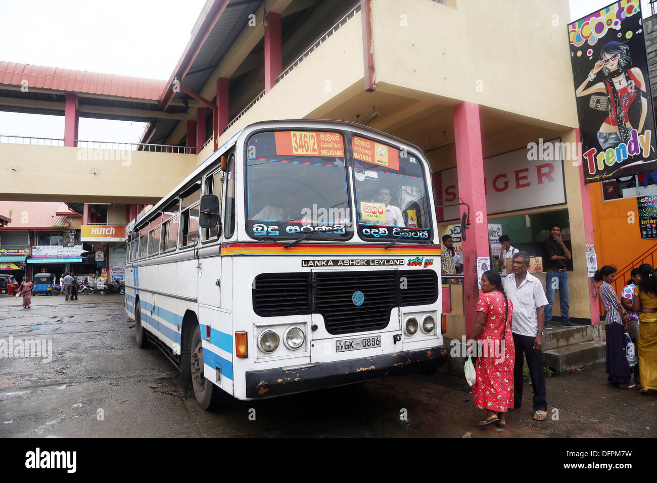 Bus station at Weligama, Sri Lanka Stock Photo - Alamy