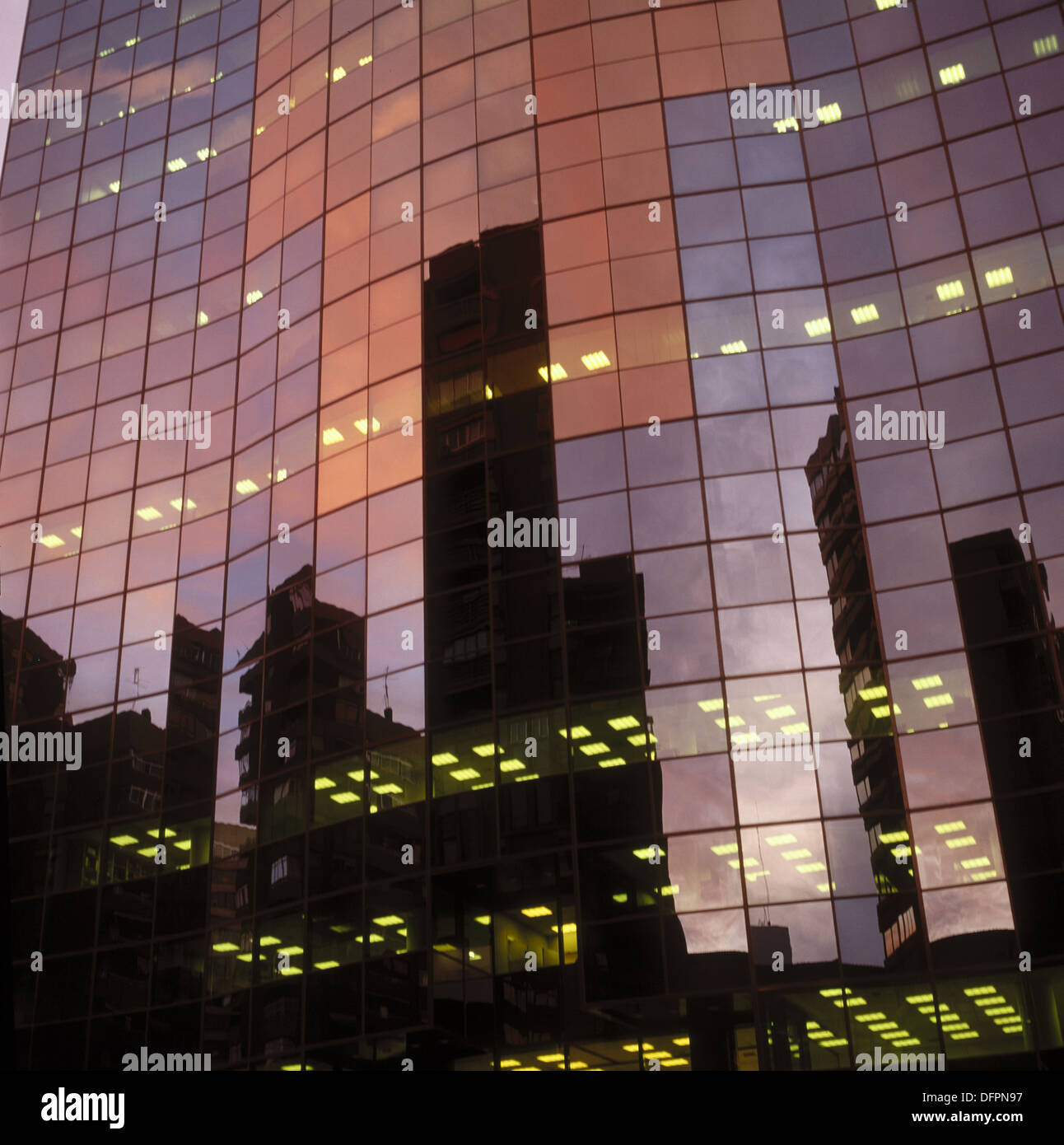 Grupo Santander office building in Azca district, Madrid. Spain Stock ...