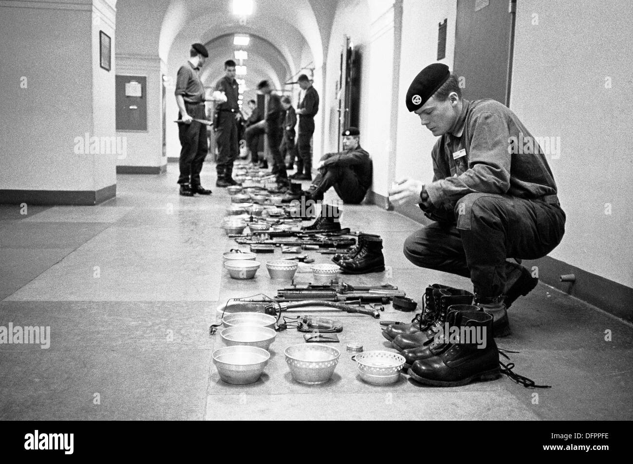 Swedish conscript soldiers before inspection (1988), K3 Ranger ...
