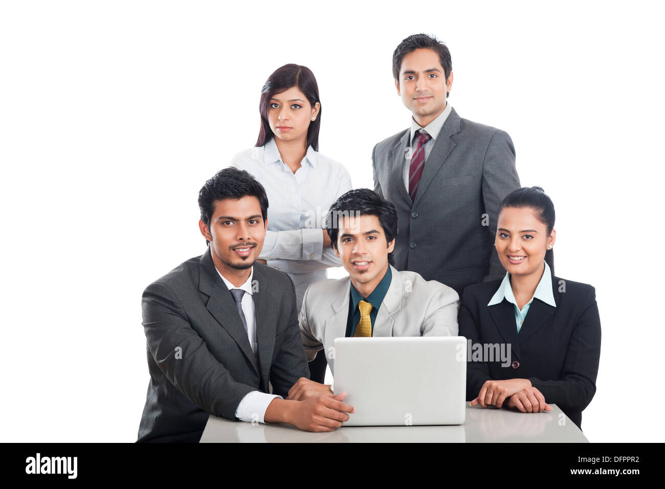 Portrait of business executives smiling Stock Photo - Alamy