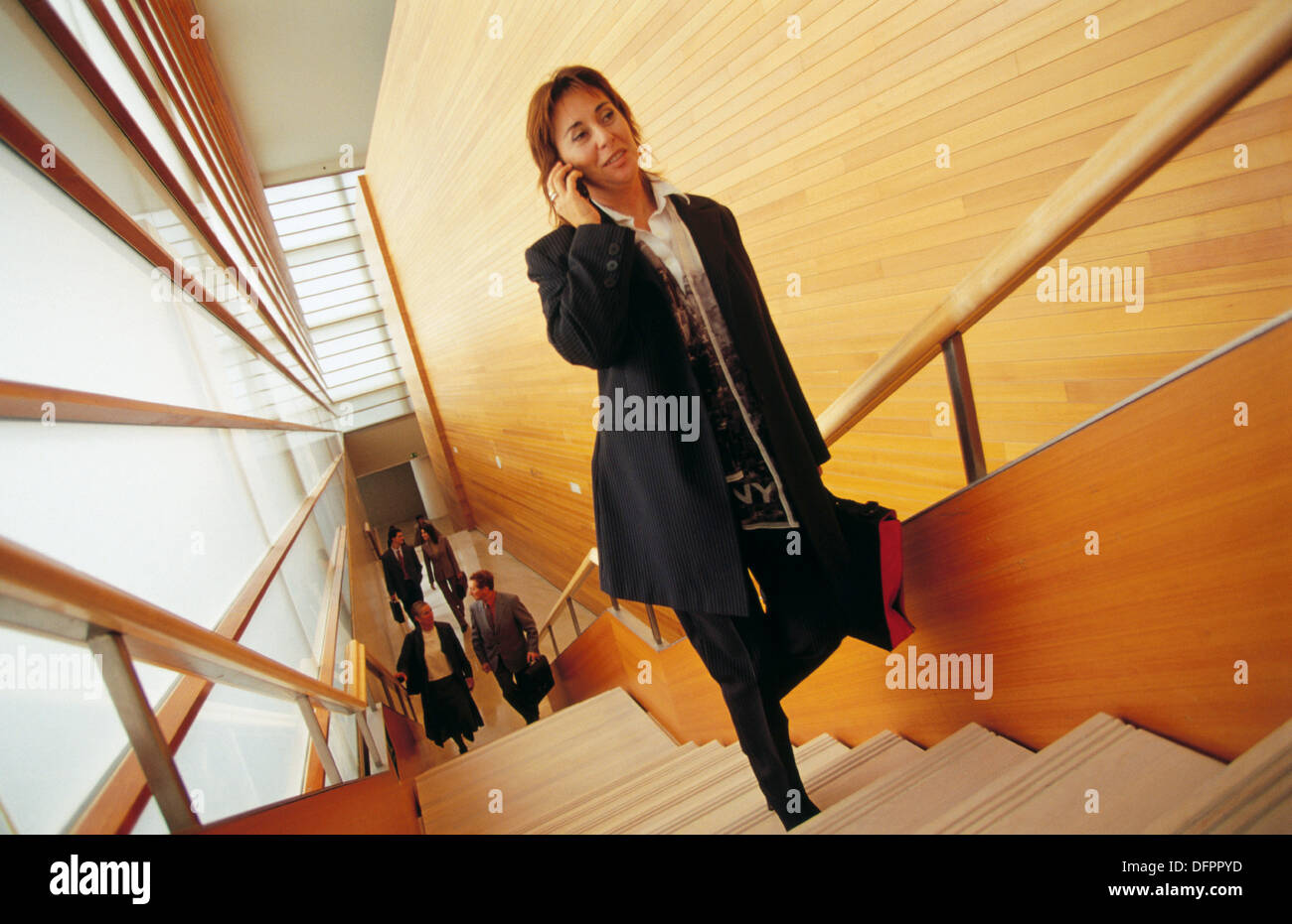 Woman Climbing Stairs Inside High Resolution Stock Photography and ...