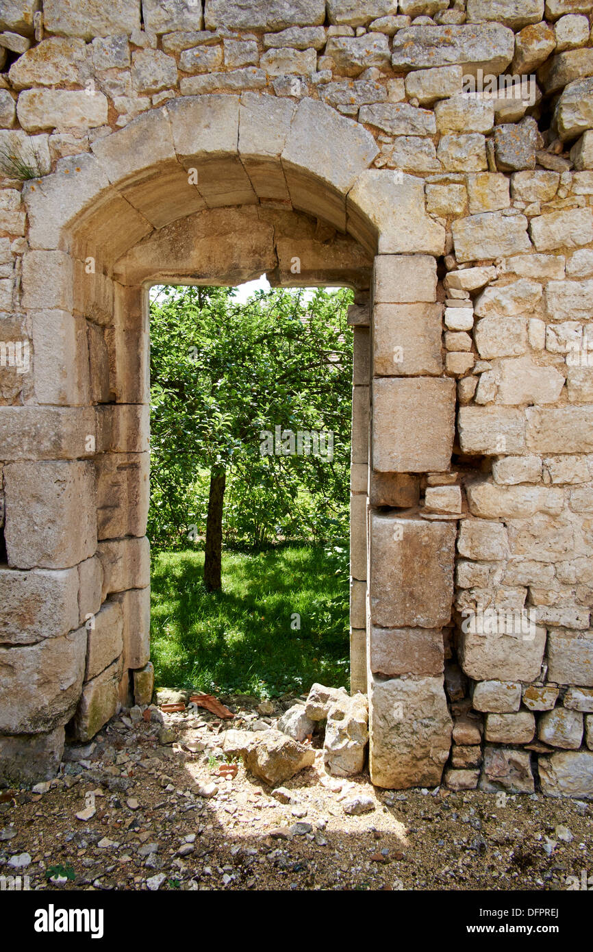 Pays de Langres, France. Mormant Abbey of 12th century near Leffonds ...