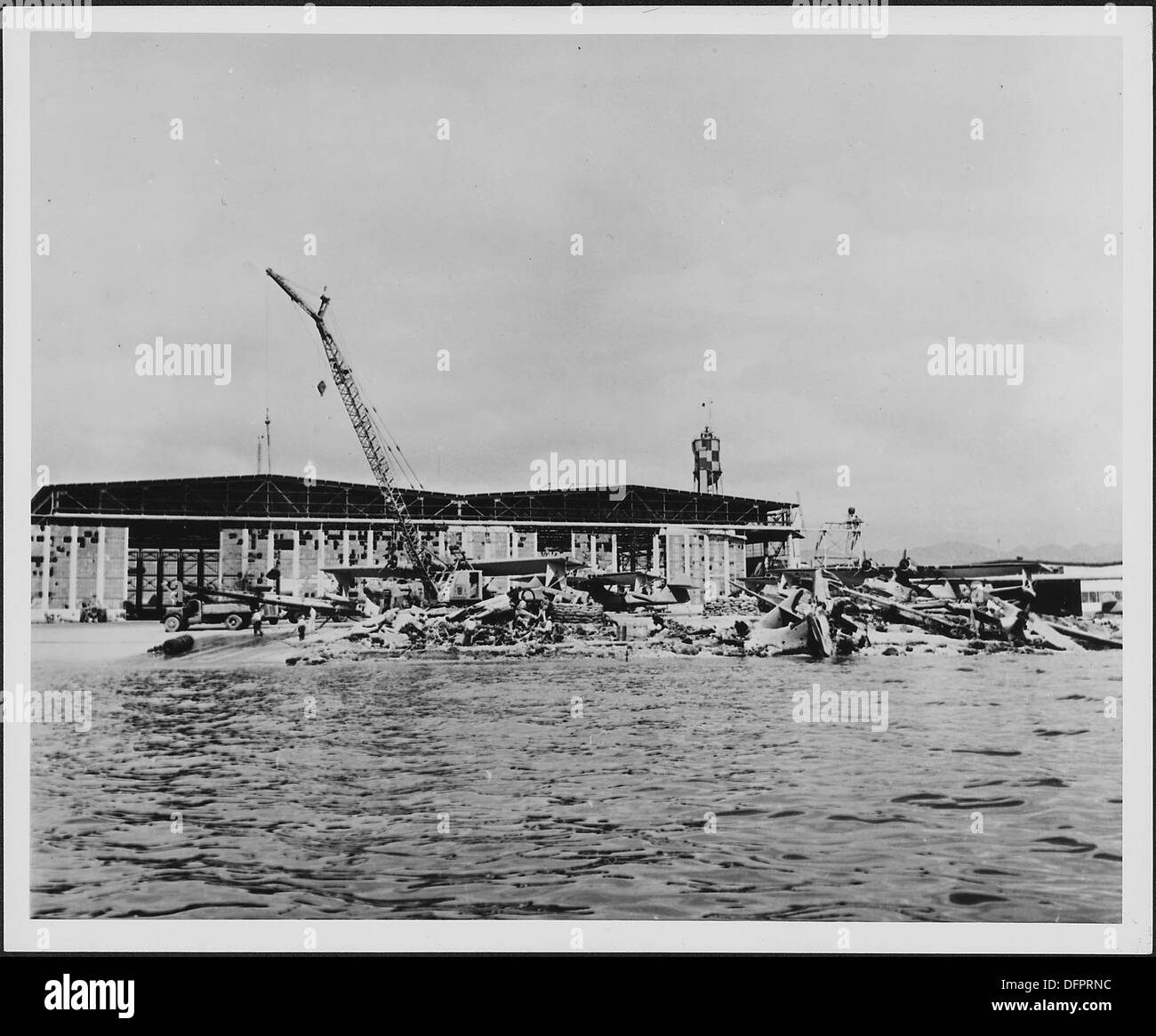 Photograph of patrol planes wrecked on Ford Island at Pearl Harbor ...