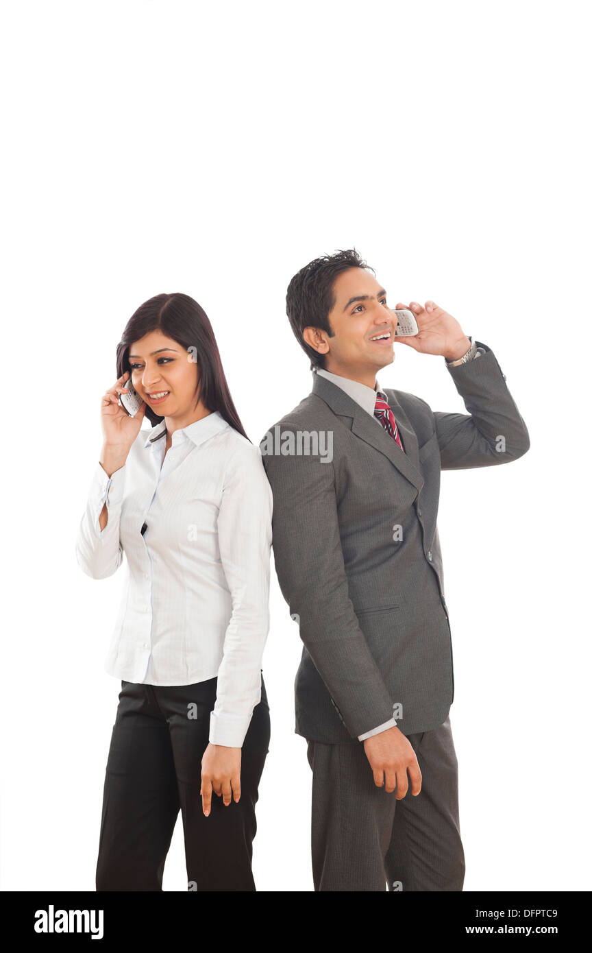 Two business executives talking on Cut Out Stock Images & Pictures - Alamy