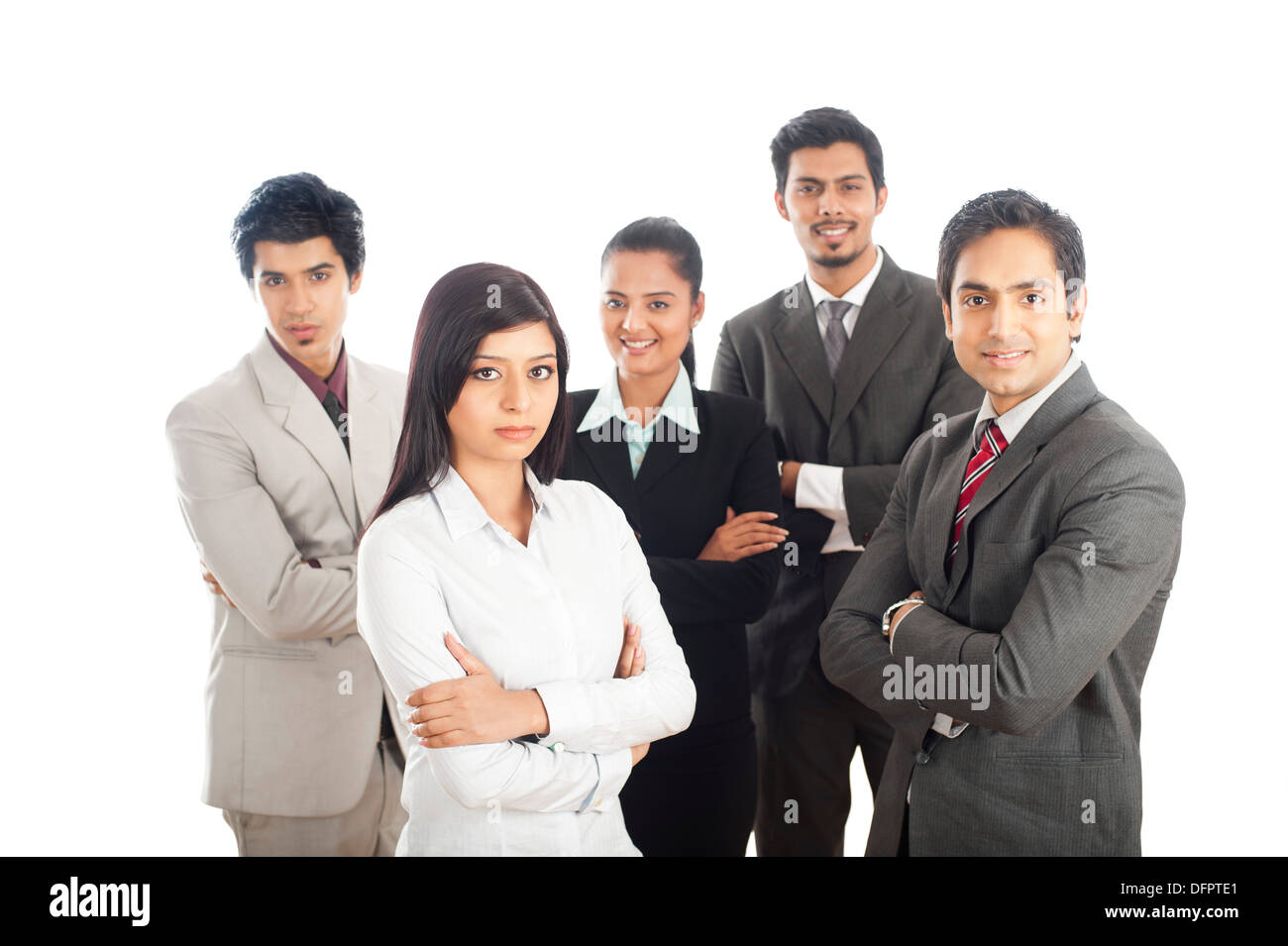 Portrait of five business executives Stock Photo - Alamy