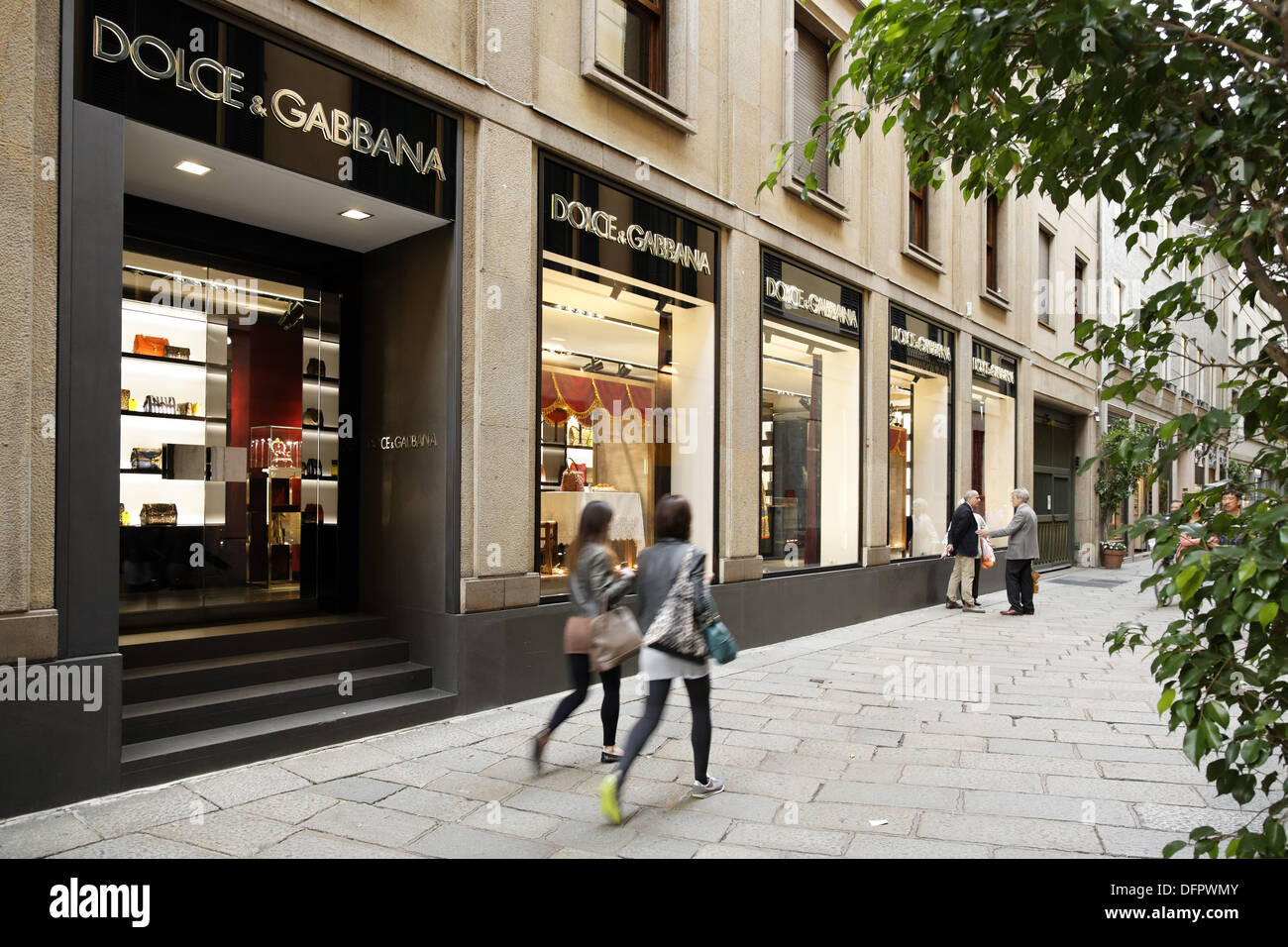 Italy, Lombardy, Milan, Golden Triangle, Fashion Shops, Via della Spiga ...