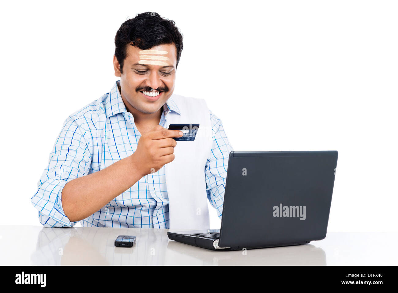 Asian man credit card computer hi-res stock photography and images - Alamy