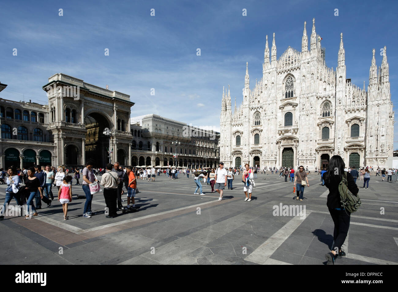 Italy, Lombardy, Milan, Dome, Square, Gallery Vittorio Emanuele II ...