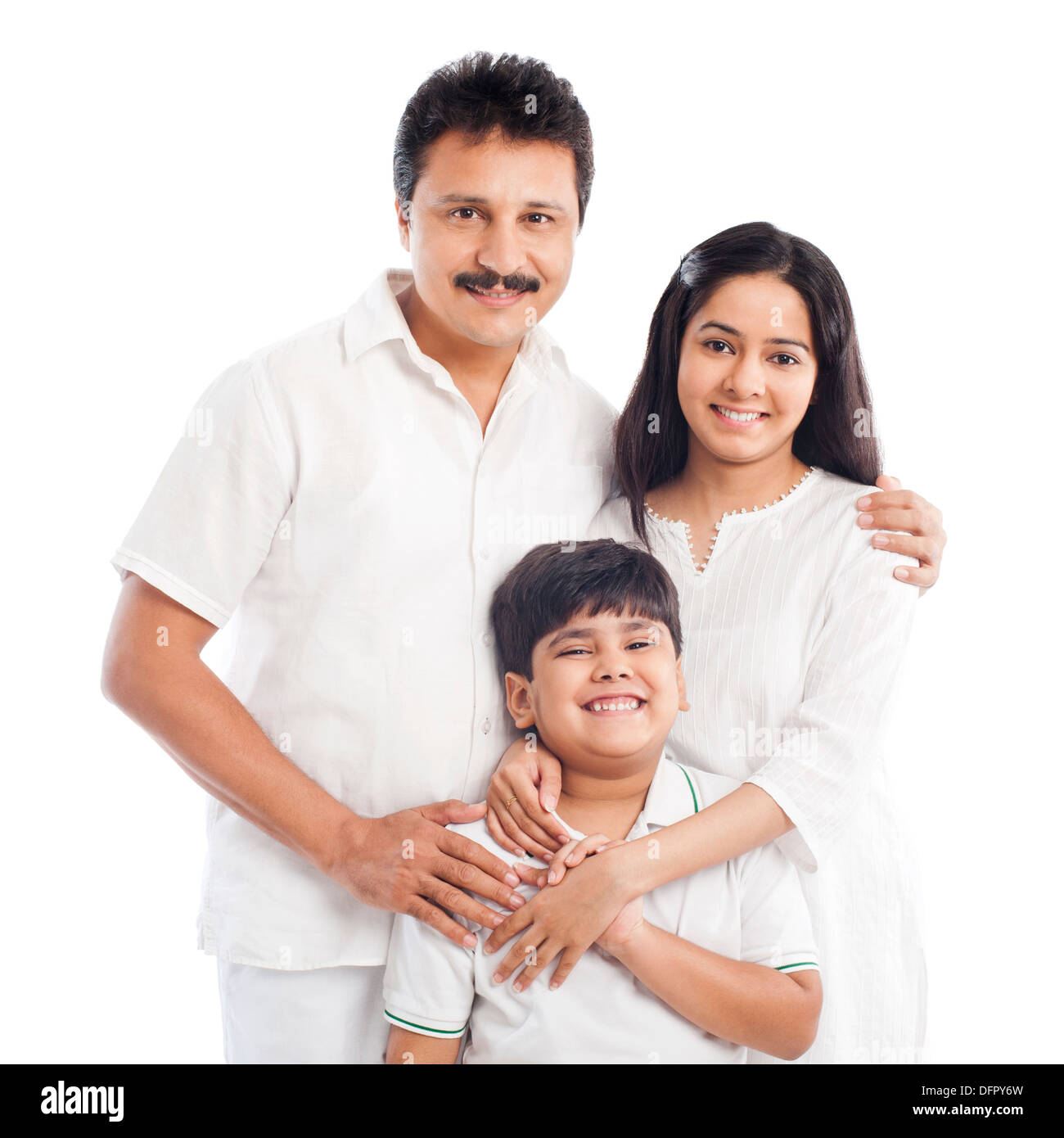 Portrait of a smiling family Stock Photo - Alamy