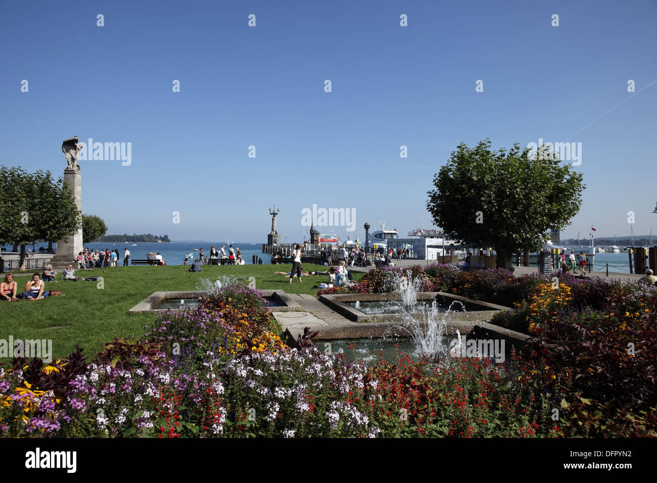 Germany, Baden-Wurttemberg, Lake of Constance, Harbour, Constance Stock ...
