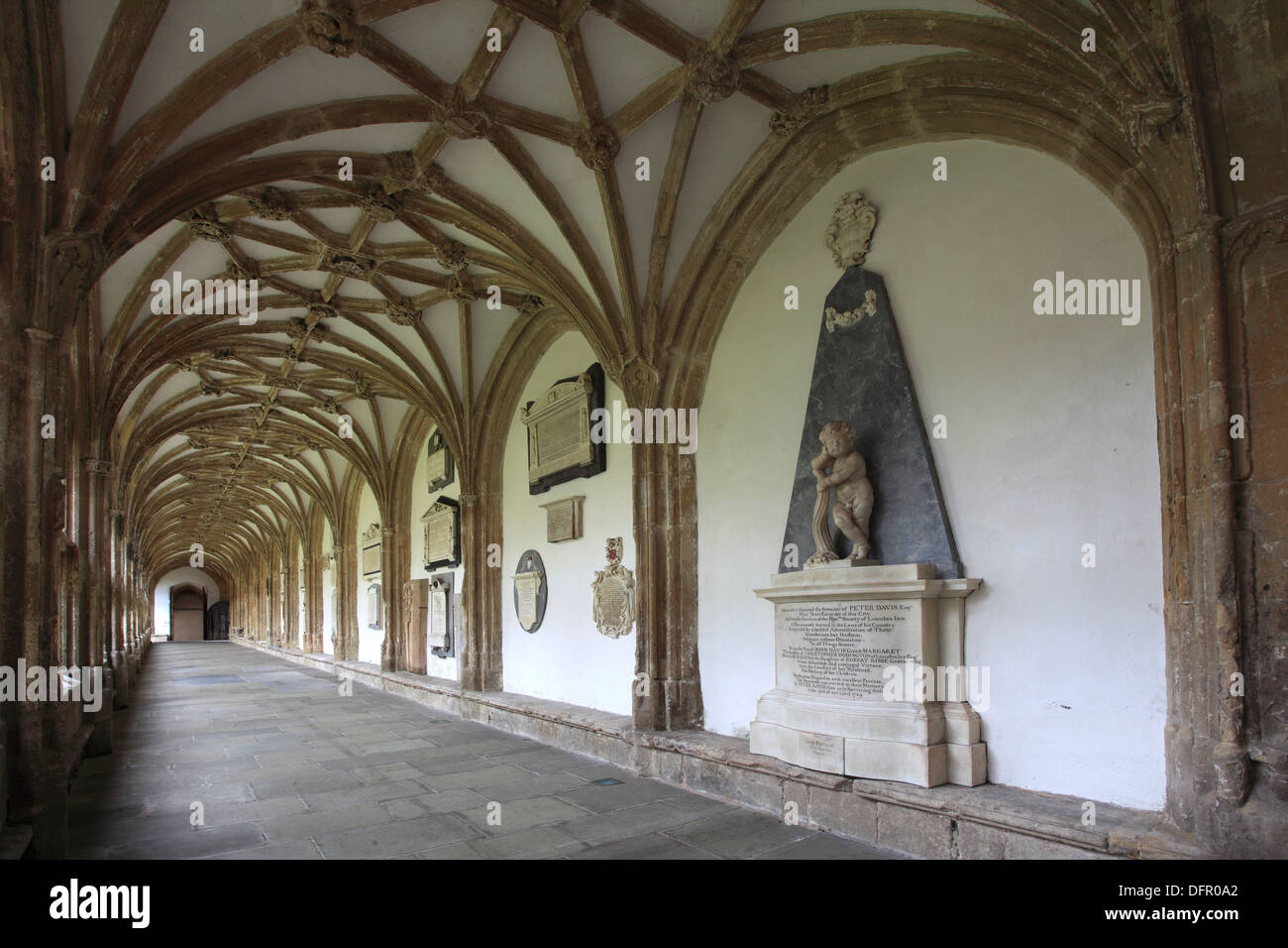 The Cloisters, Interior of the Cathedral church of St Andrews in Wells ...