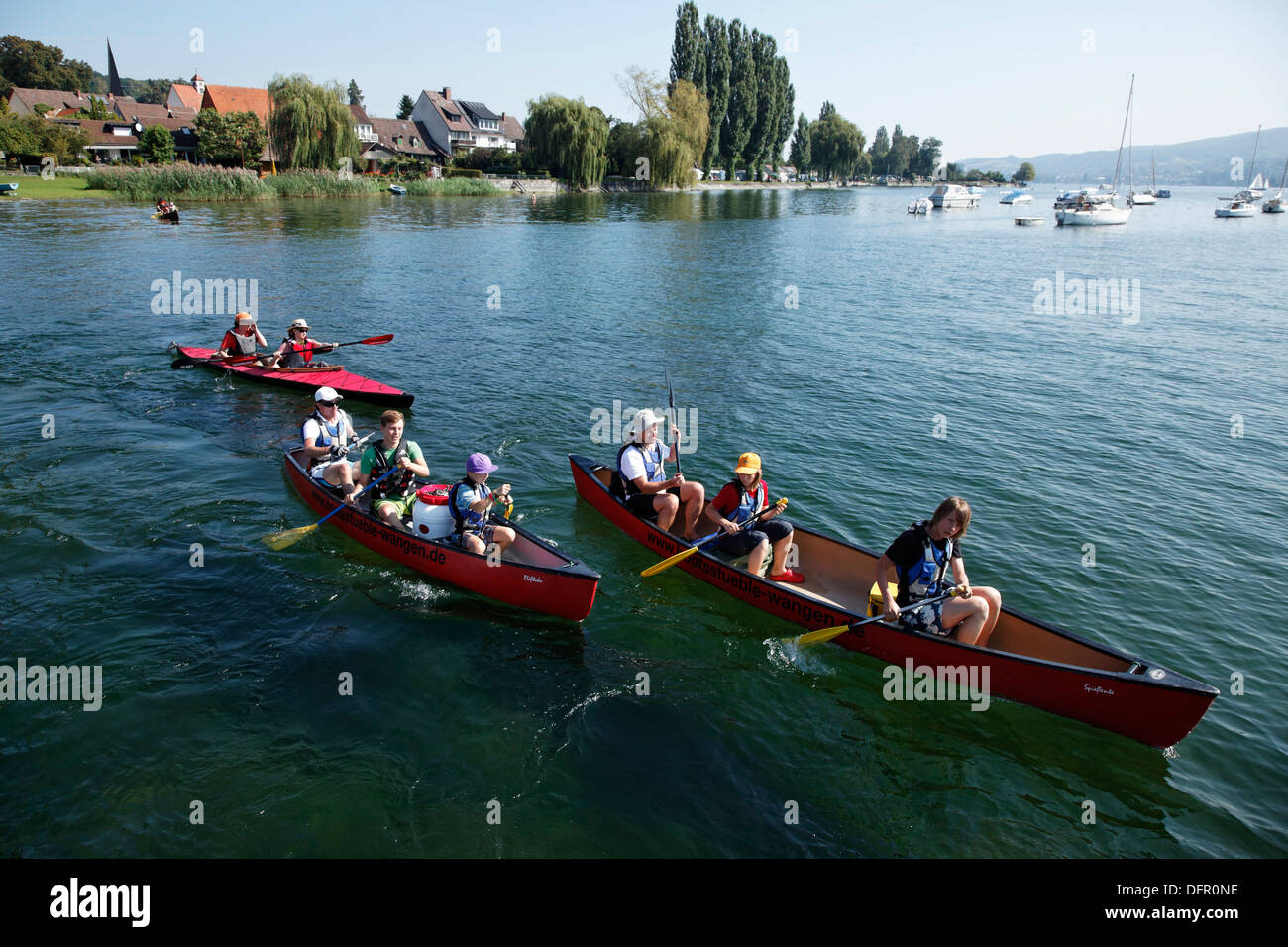 Canoeing, lake of constance Stock Photo - Alamy