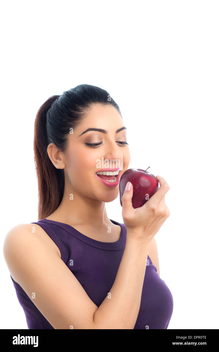 Eating apple fruit High Resolution Stock Photography and Images - Alamy