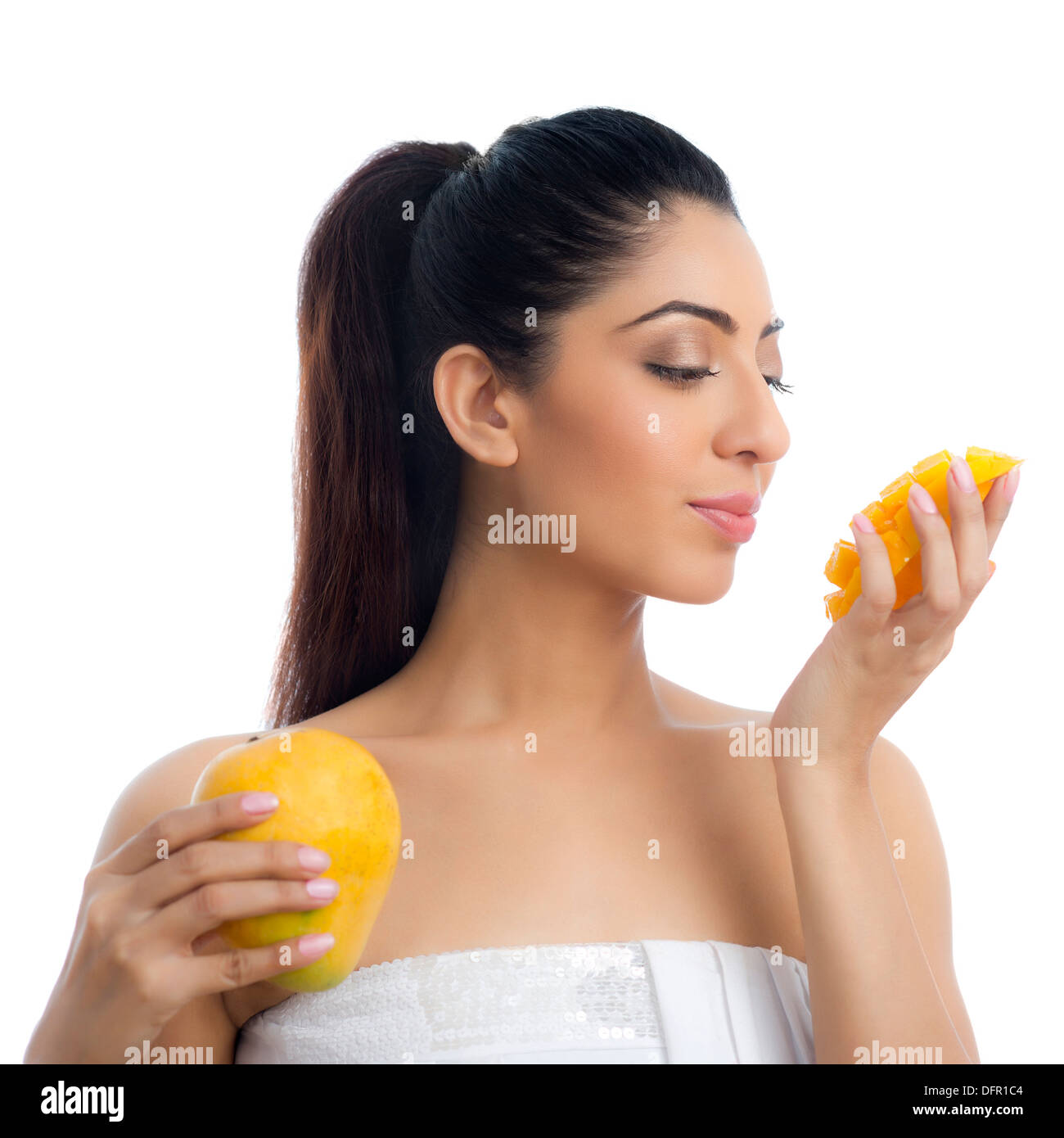 Woman mango hi-res stock photography and images - Alamy