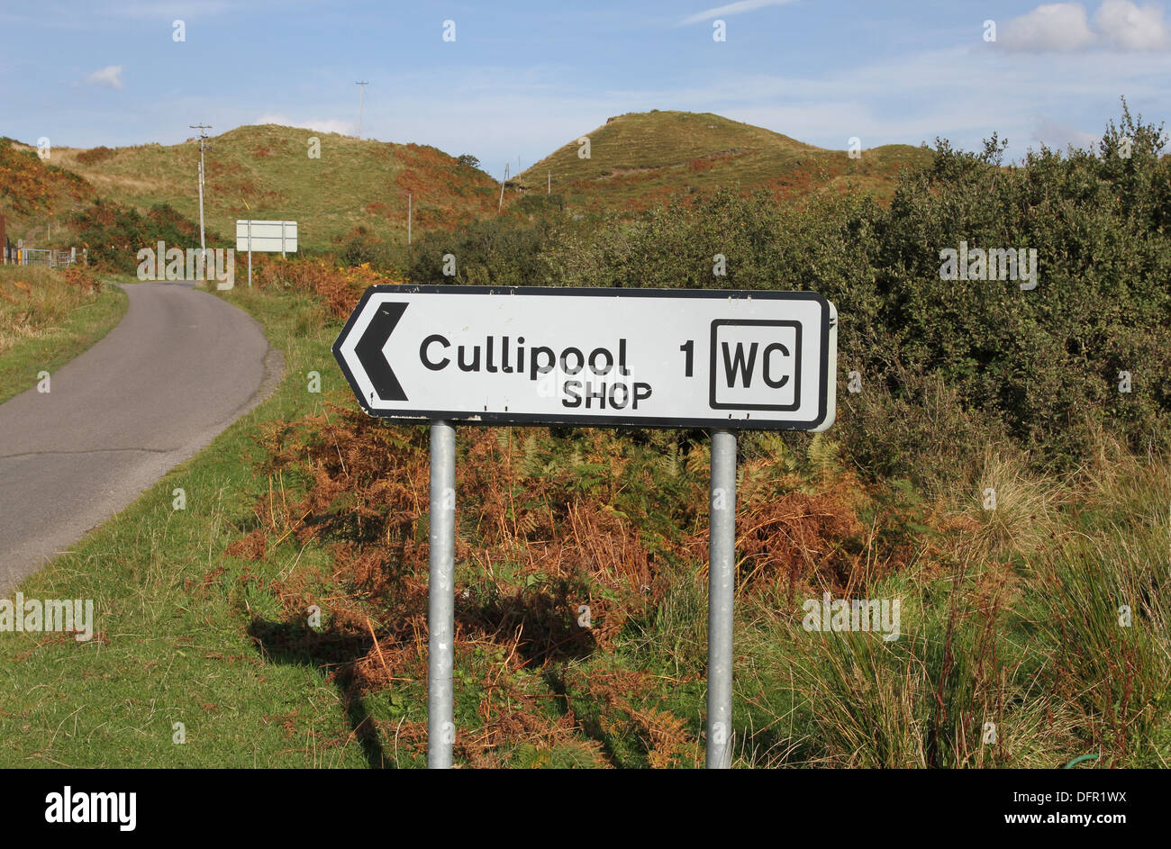 Cullipool sign isle of Luing Scotland September 2013 Stock Photo - Alamy