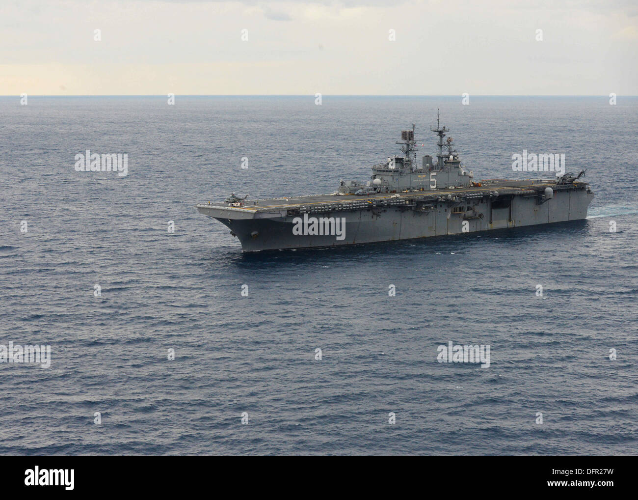 USS Bataan (LHD5) is underway with the 22nd Marine Expeditionary Unit ...