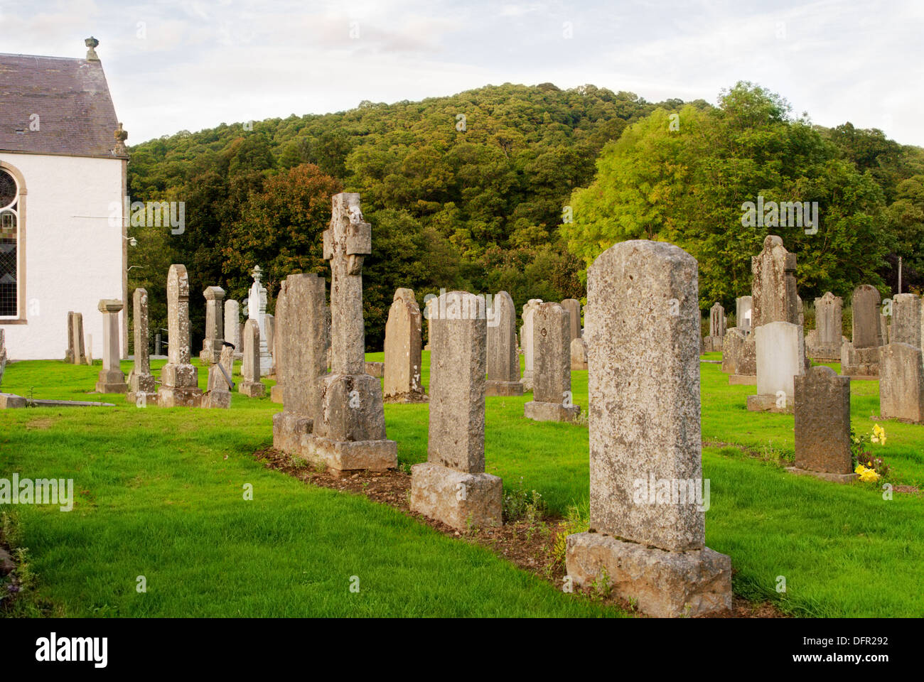 Old cemetery in Scottish country churchyard Stock Photo - Alamy