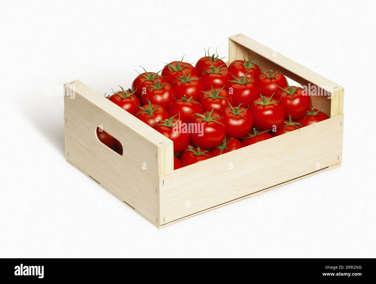Tomatoes in box Stock Photo - Alamy