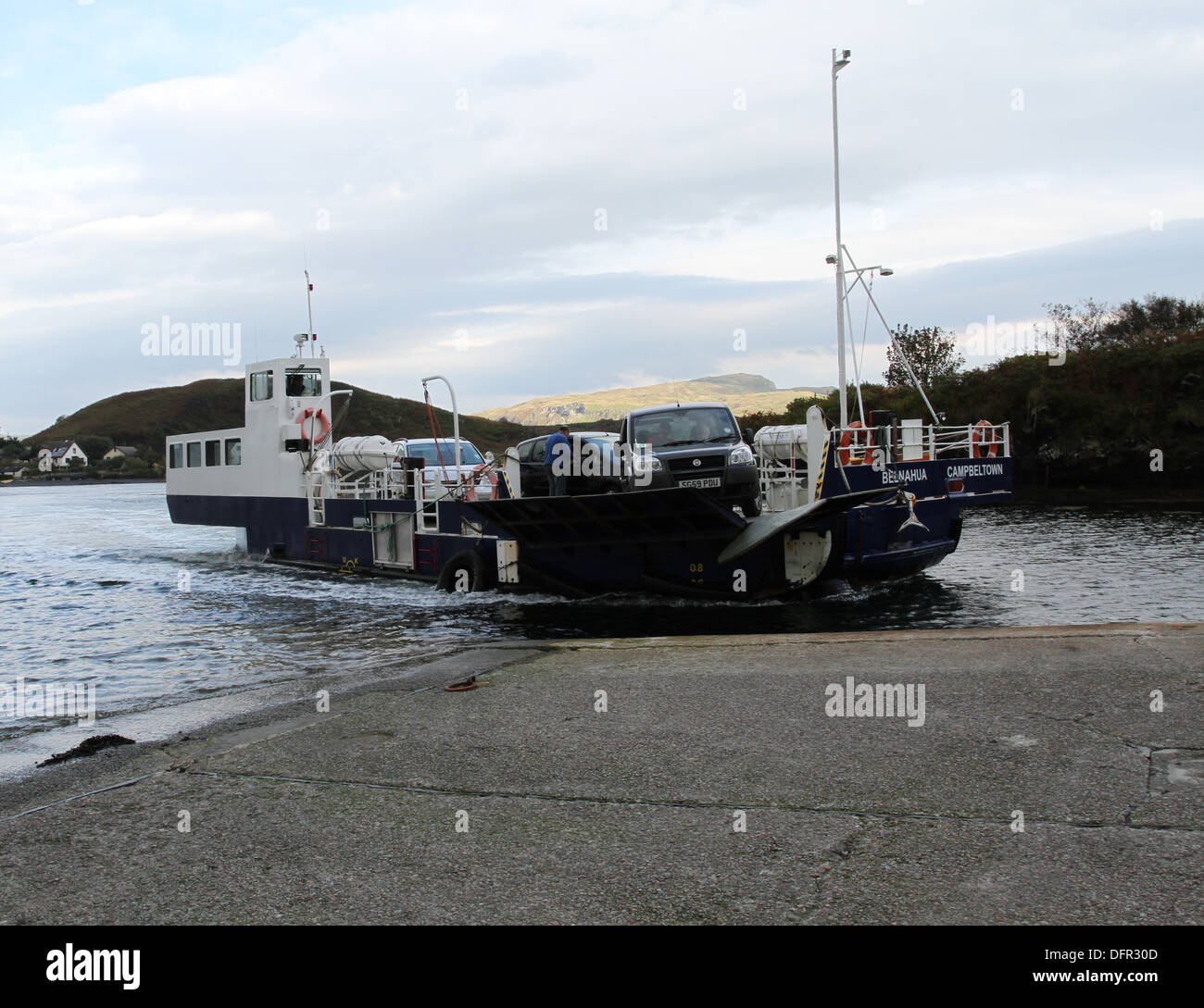 Luing ferry arriving in South Cuan Isle of Luing Scotland September ...