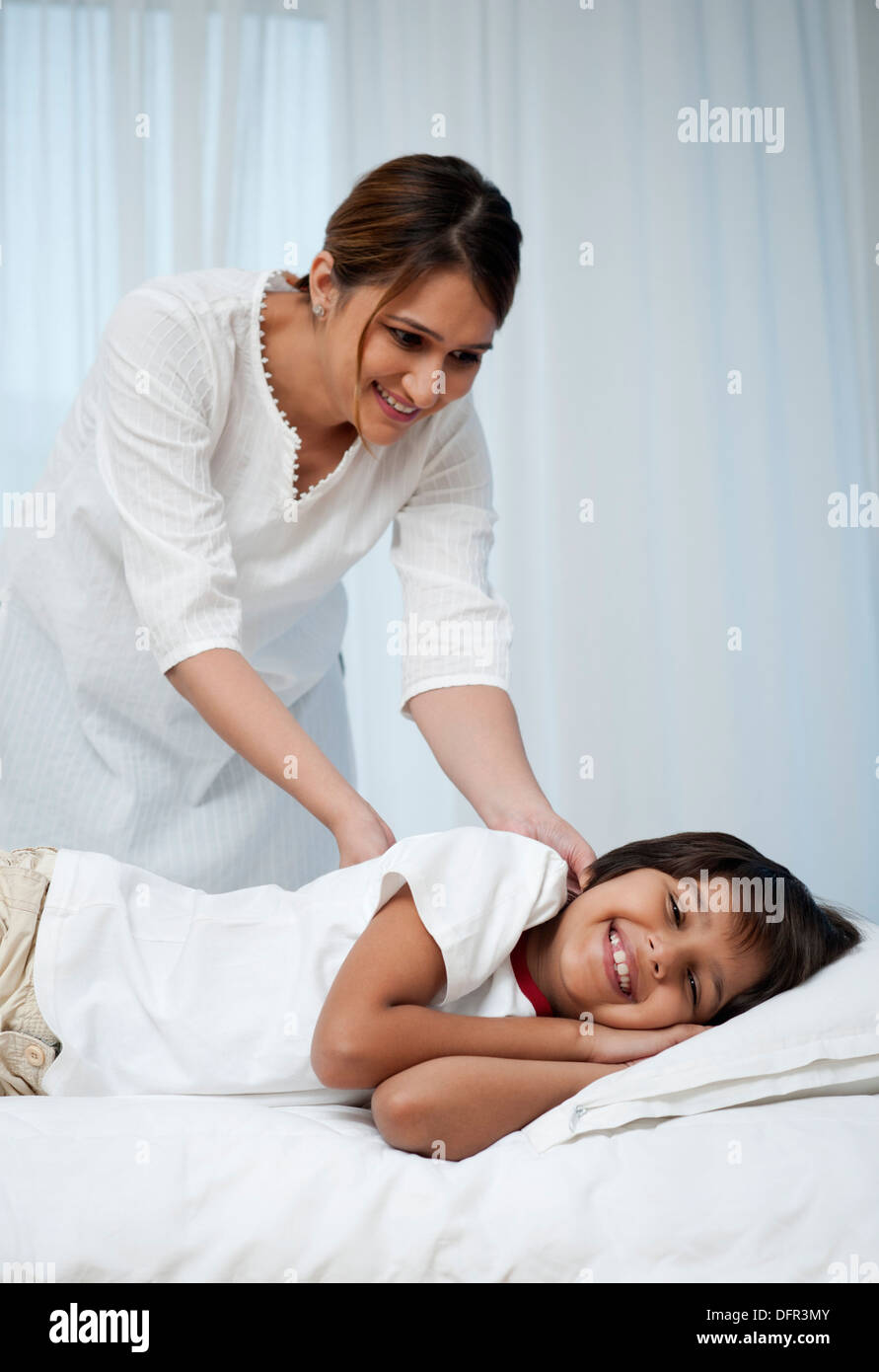 Child waking up bed hi-res stock photography and images - Alamy