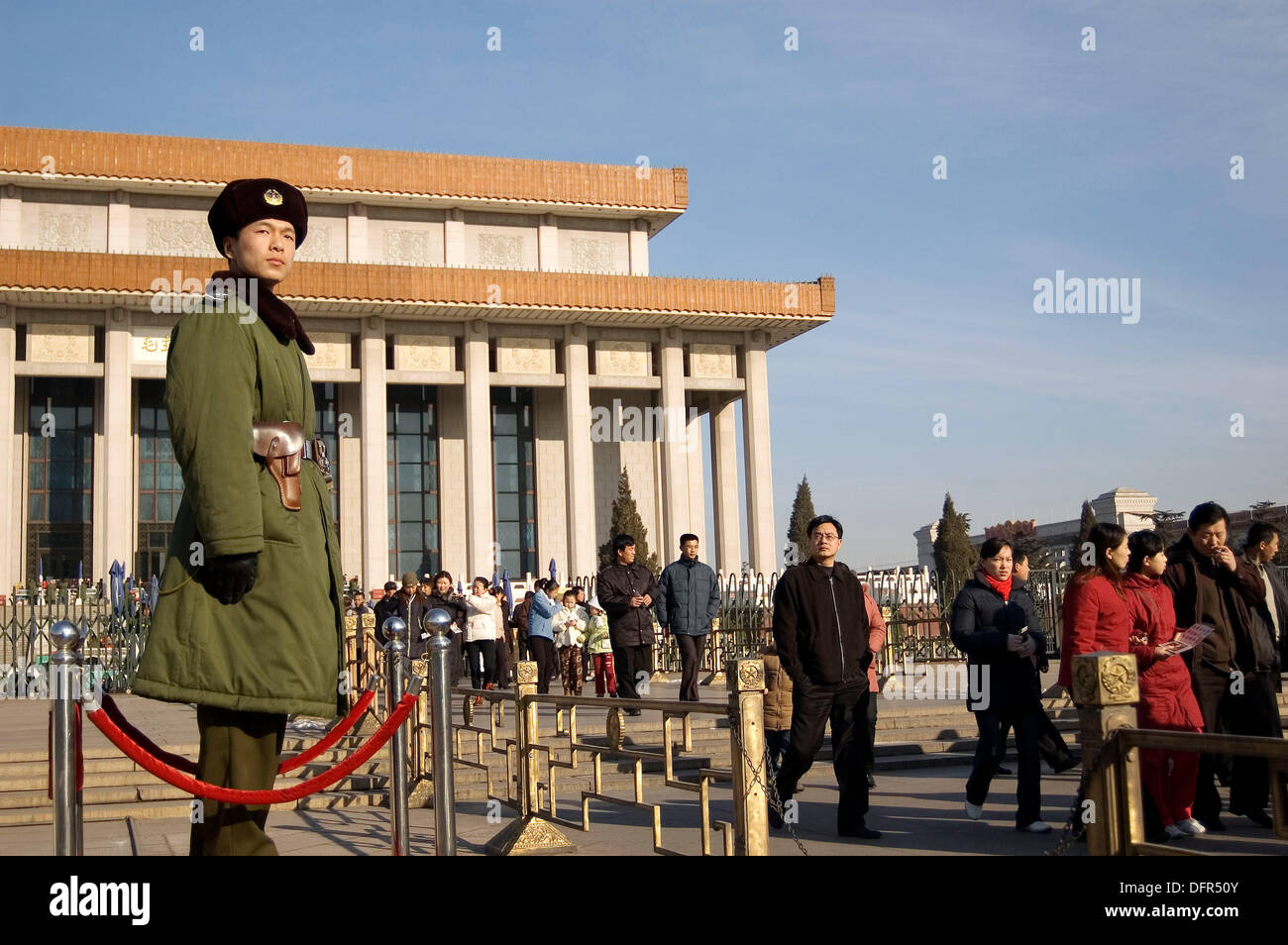 Mao Zedong Mausoleum Soldier Tiananmen High Resolution Stock ...