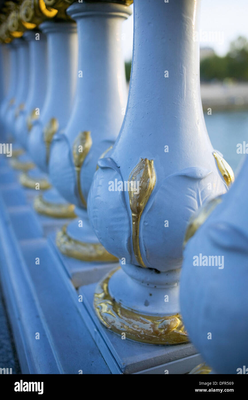 Close-up of the Alexander III bridge. Paris. France Stock Photo - Alamy