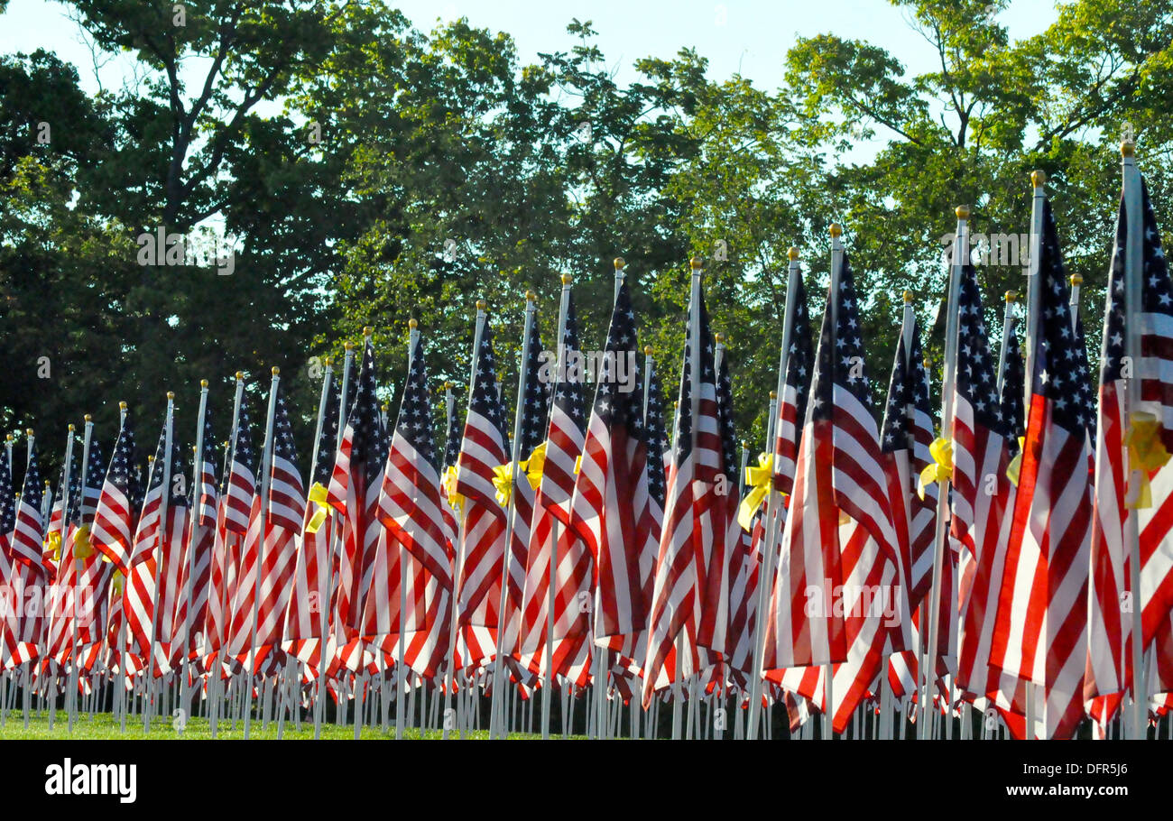 Flags line Minnetrista Cultural Center Stock Photo - Alamy