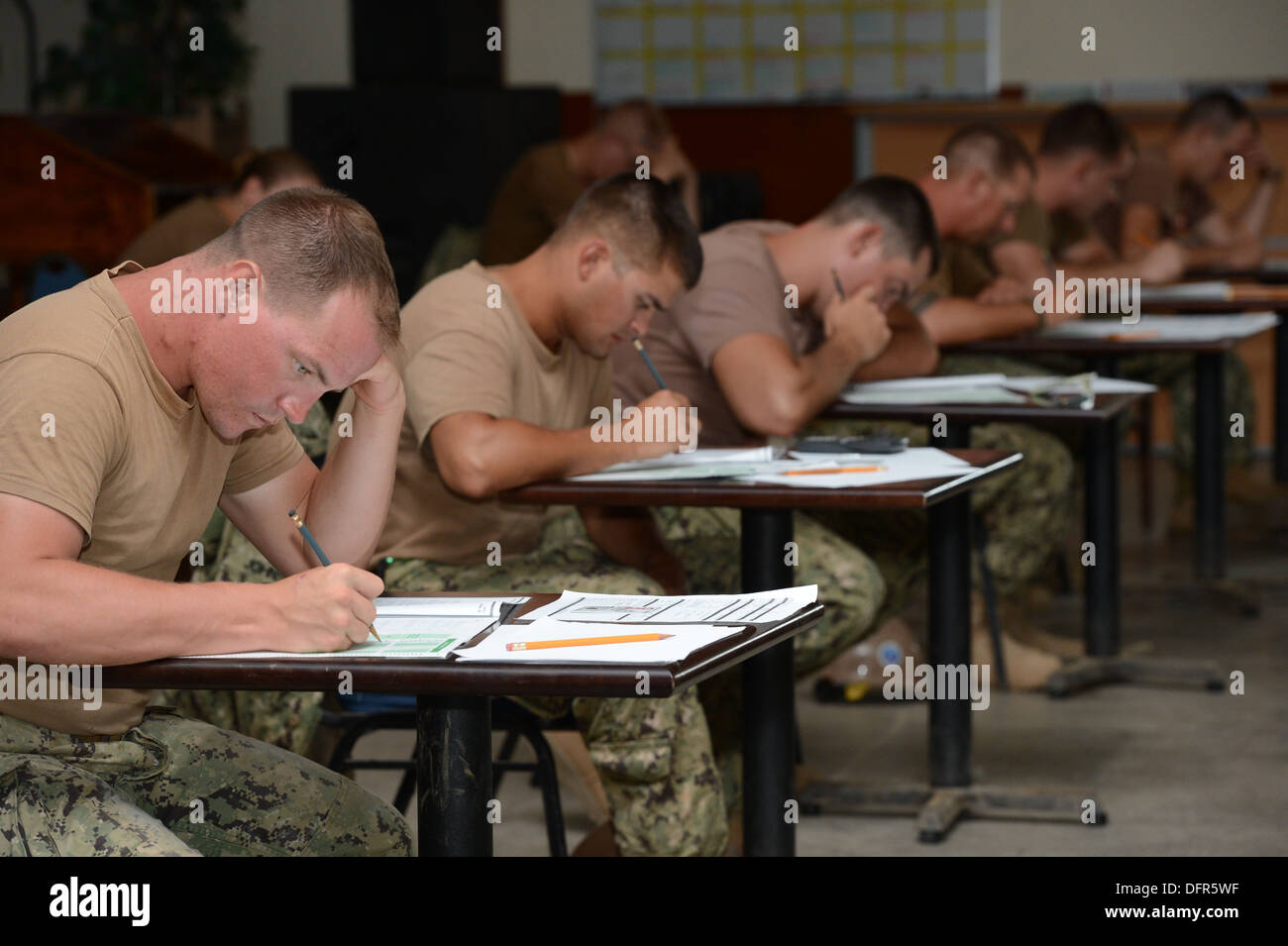 Seabees assigned to Naval Mobile Construction Battalion (NMCB) 11 take ...