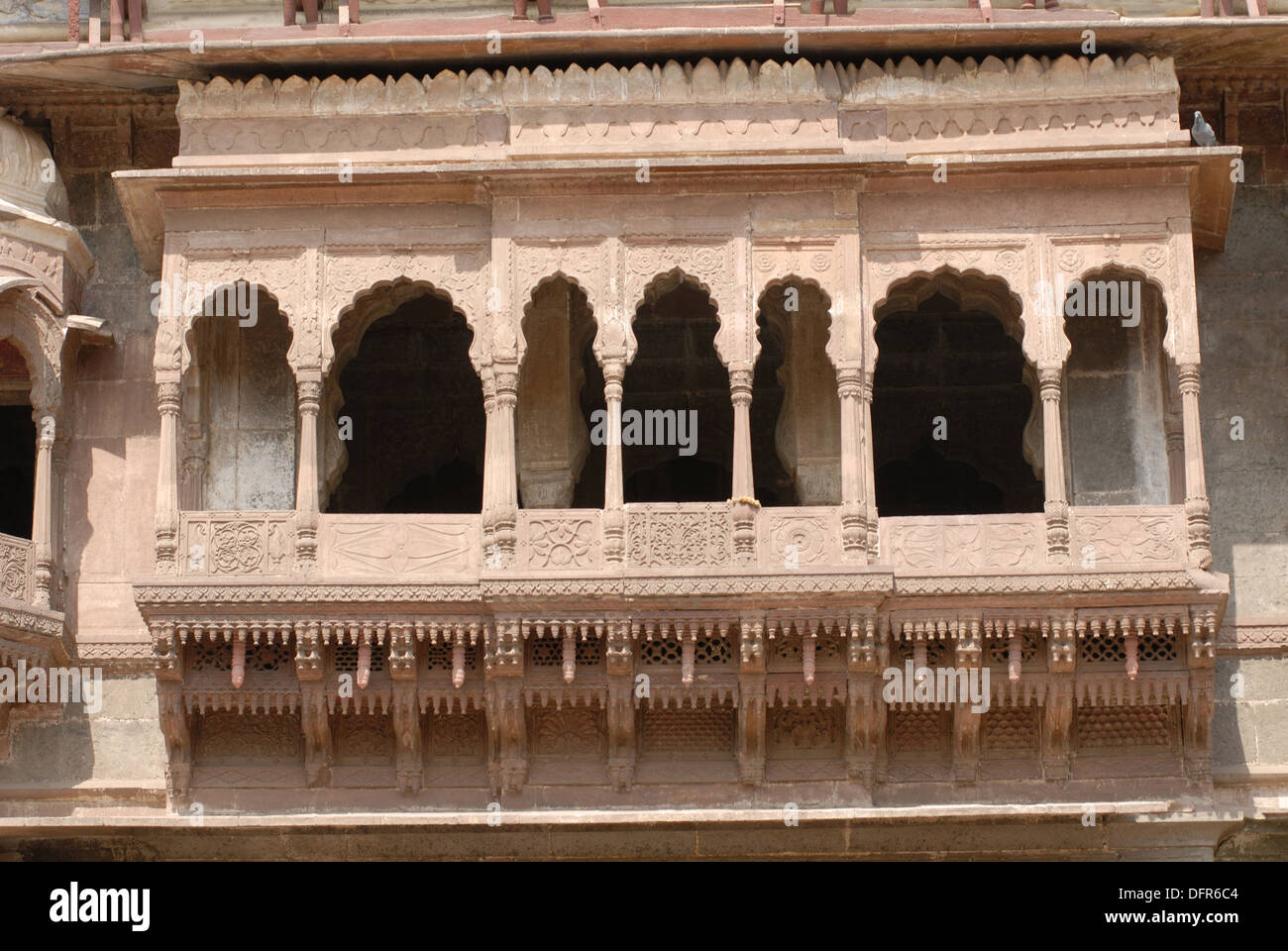 Decorative windows of Holkar palace, Indore, Madhya Pradesh, India ...