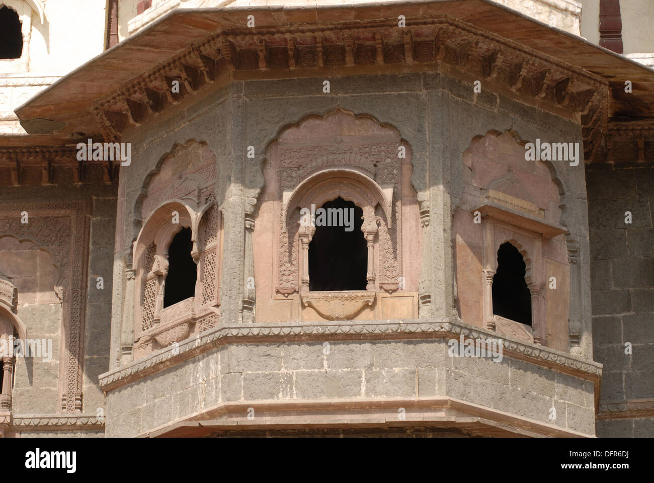 Decorative windows of Holkar palace, Indore, Madhya Pradesh, India ...