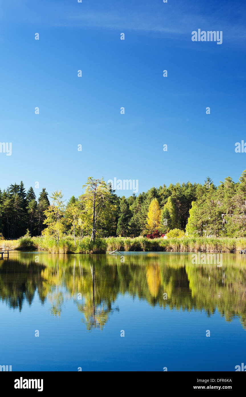 Calming photo of a beautiful mountain lake Stock Photo - Alamy
