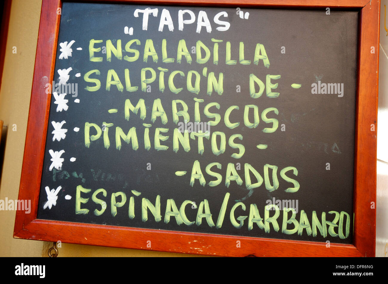 Foreground Of A Poster Of The Menu In A Typical Spanish Restaurant foreground-of-a-poster-of-the-menu-in-a-typical-spanish-restaurant