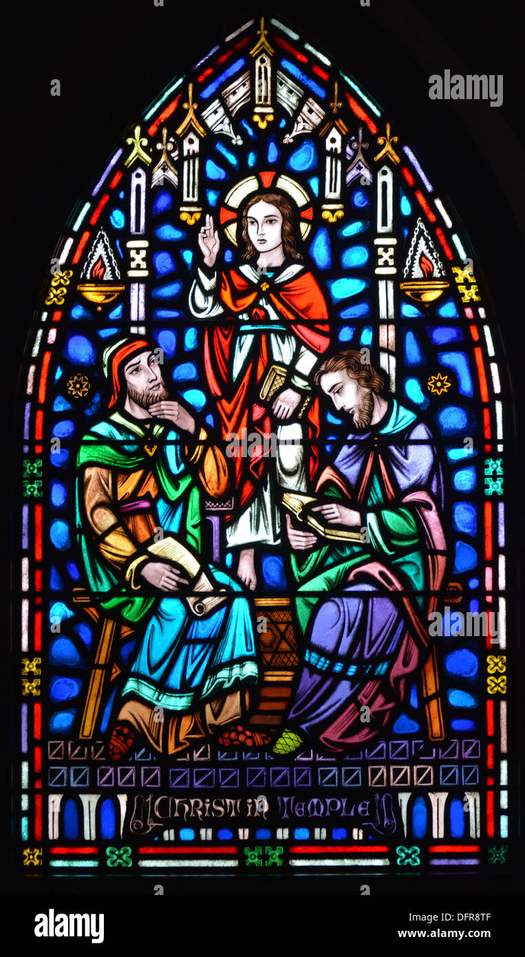 Jesus Christ in stained glass Stock Photo - Alamy