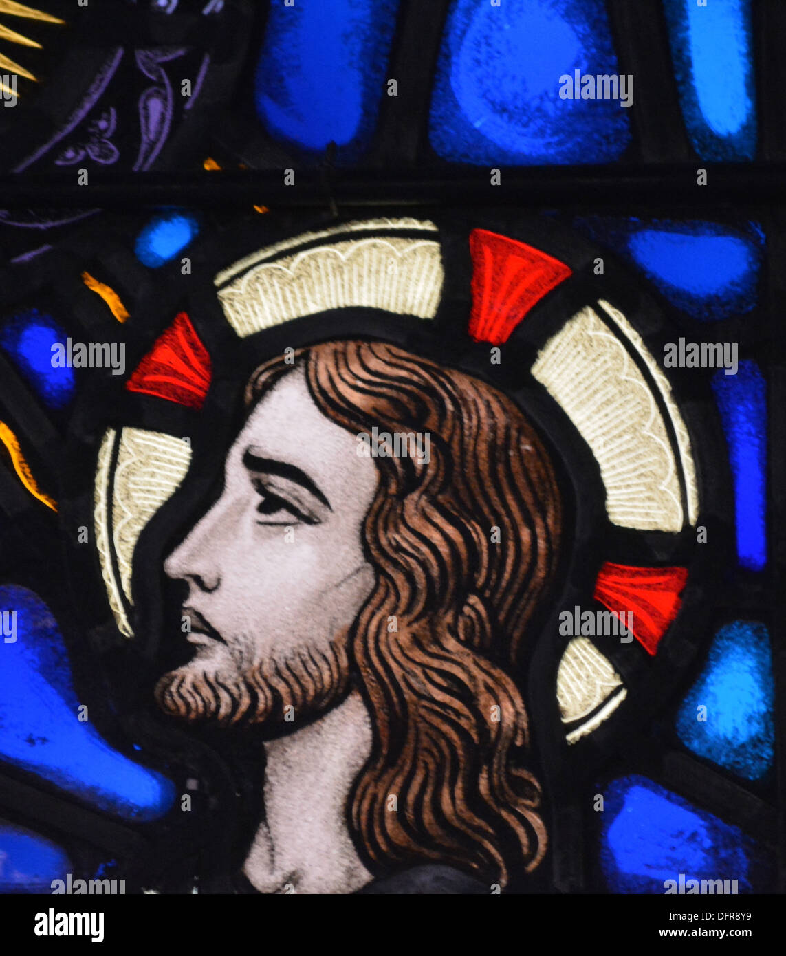 Jesus Christ in Stained Glass Stock Photo - Alamy