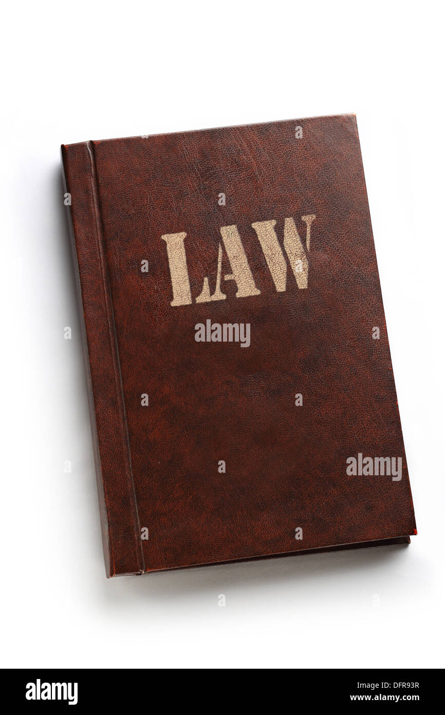 Law book on white background Stock Photo - Alamy