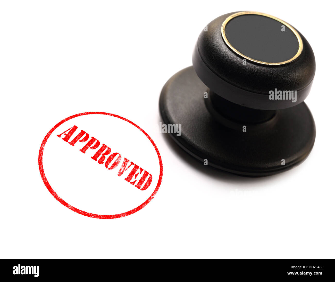 Approved stamp on white background Stock Photo - Alamy