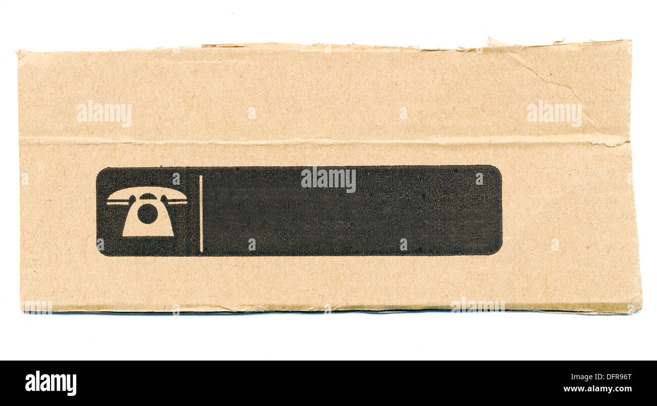 Customer Service Phone on packaging board Stock Photo - Alamy