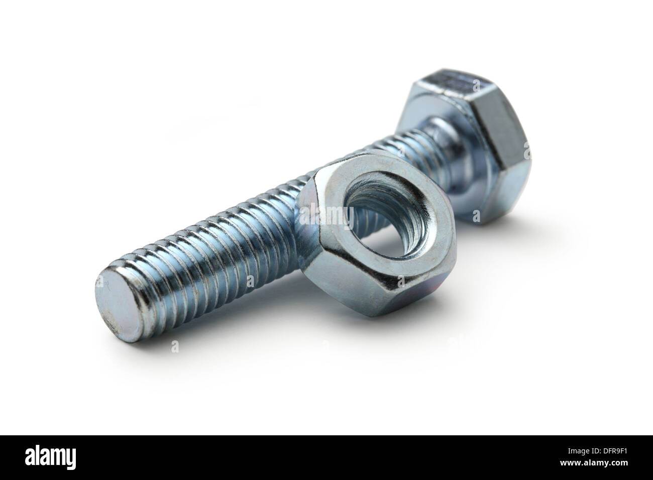 Screw bolts and nuts on white Stock Photo - Alamy
