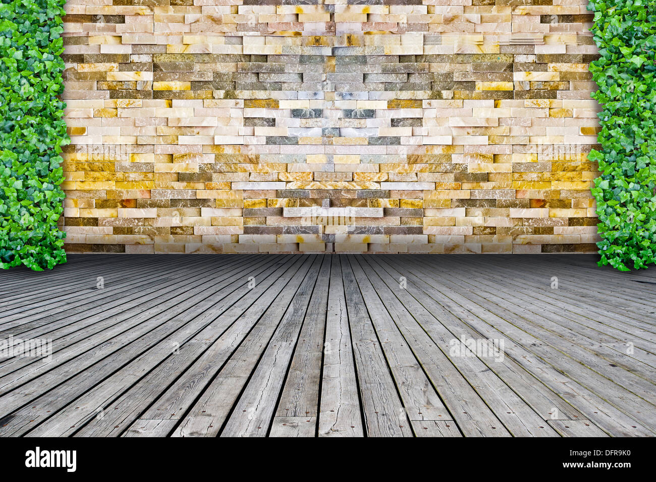 Interior Design With brick wall Stock Photo - Alamy