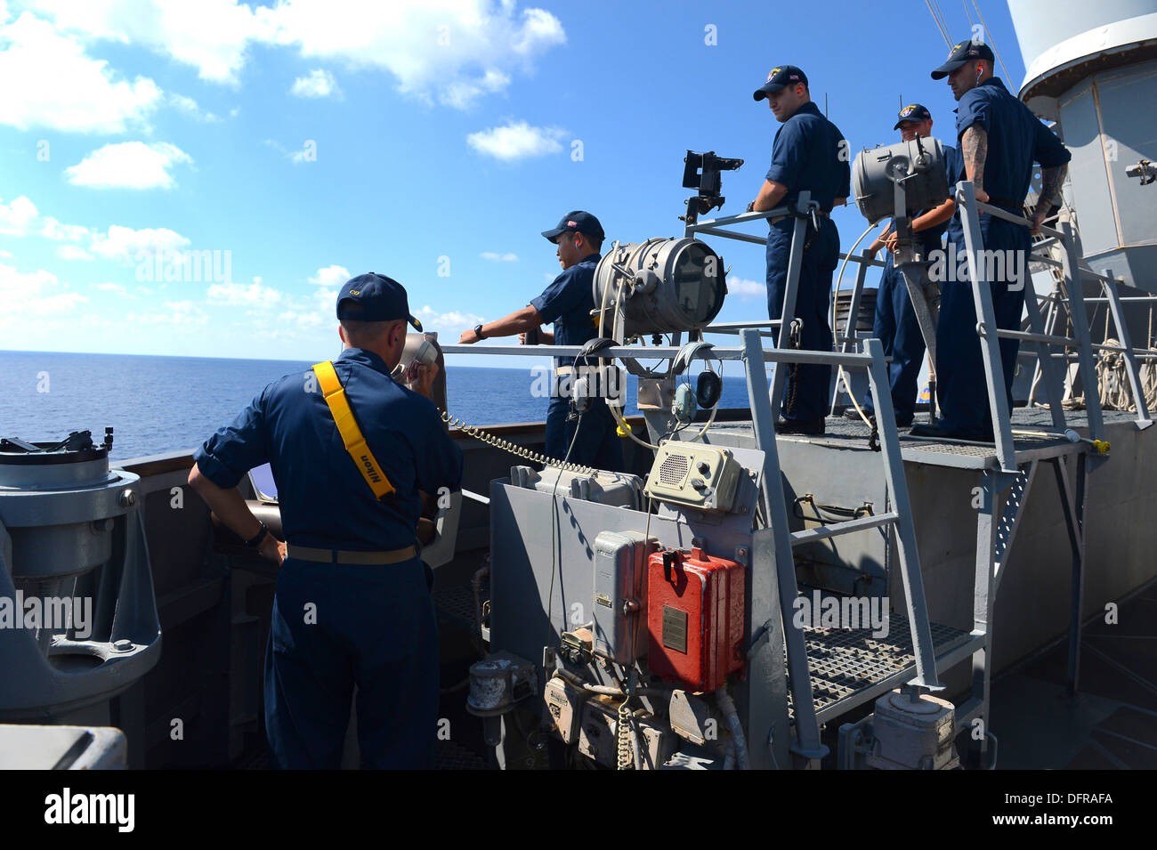 Cmdr. Dave Stoner, commanding officer of the Arleigh Burke-class guided ...