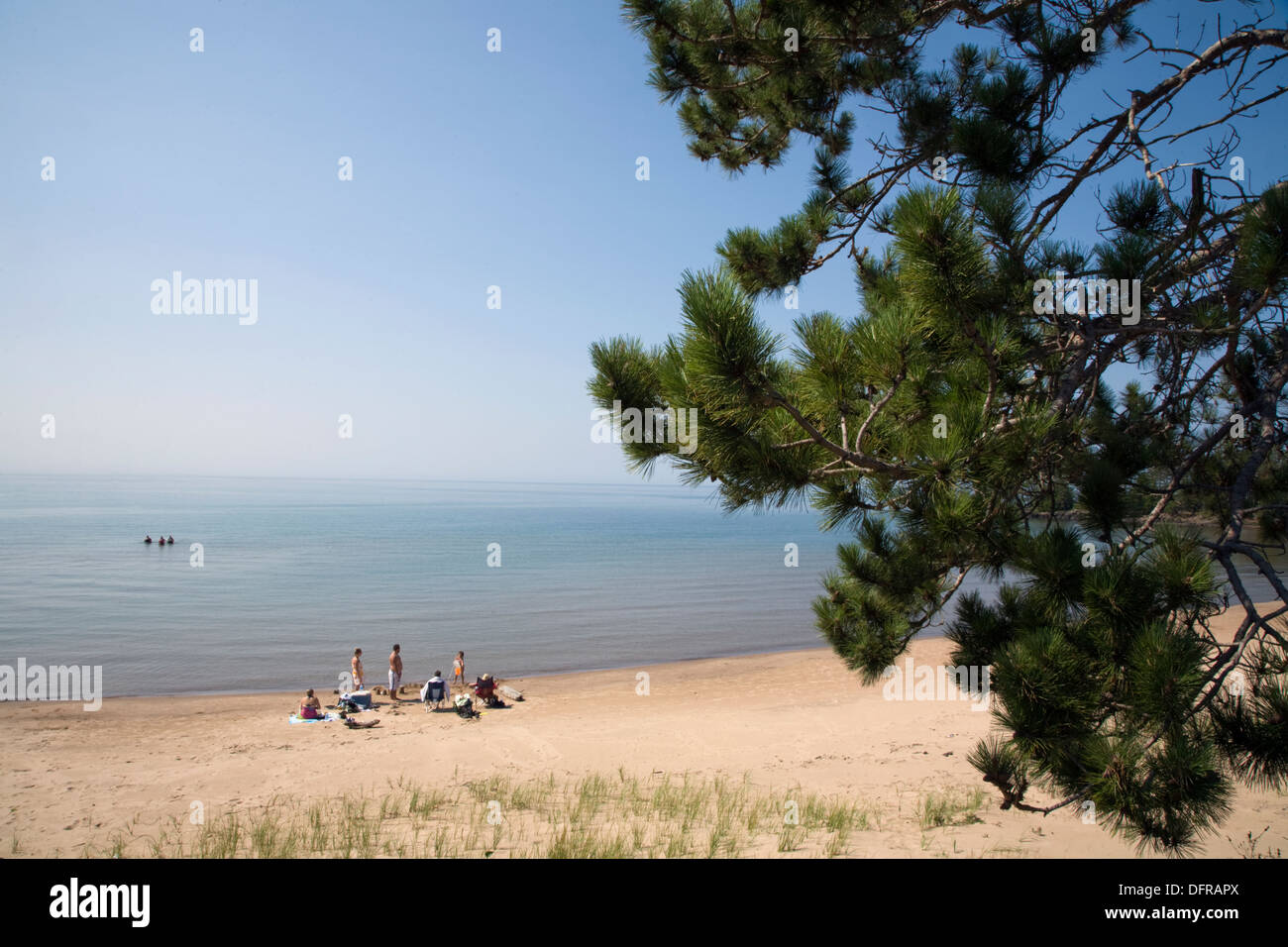 A beach at Eagle Harbor which is near Copper Harbor in the western ...