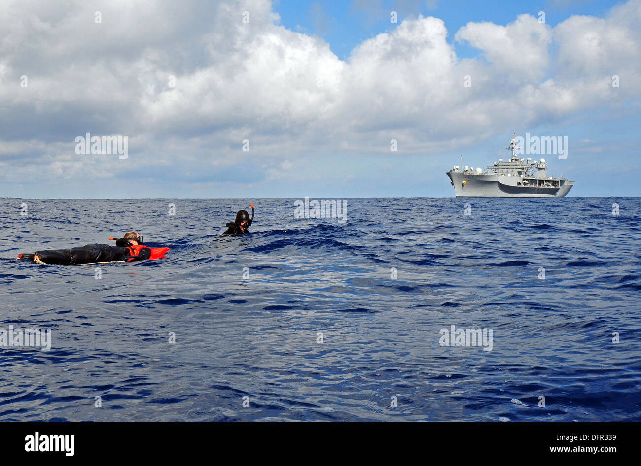Military Sealift Command search and rescue swimmers assigned to the ...