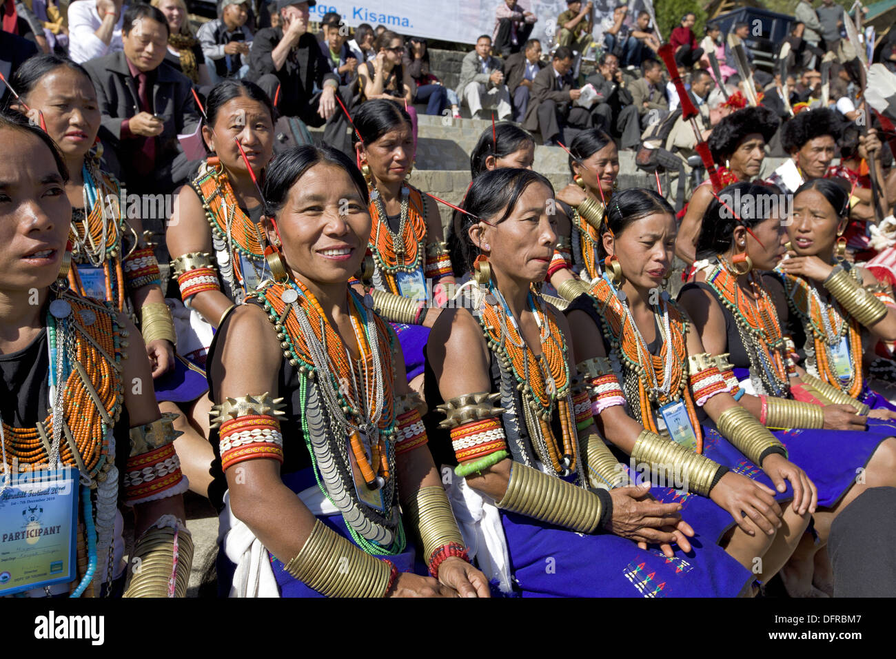 Naga tribal people performing at Hornbill festival, Kohima, Nagaland ...