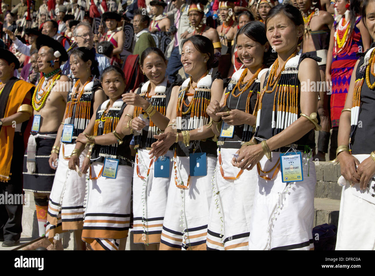 Naga tribal people performing at Hornbill festival, Kohima, Nagaland ...