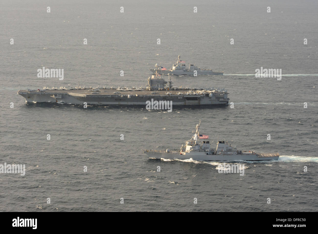 The guided missile destroyers uss curtis wilbur ddg 54 hi-res stock ...