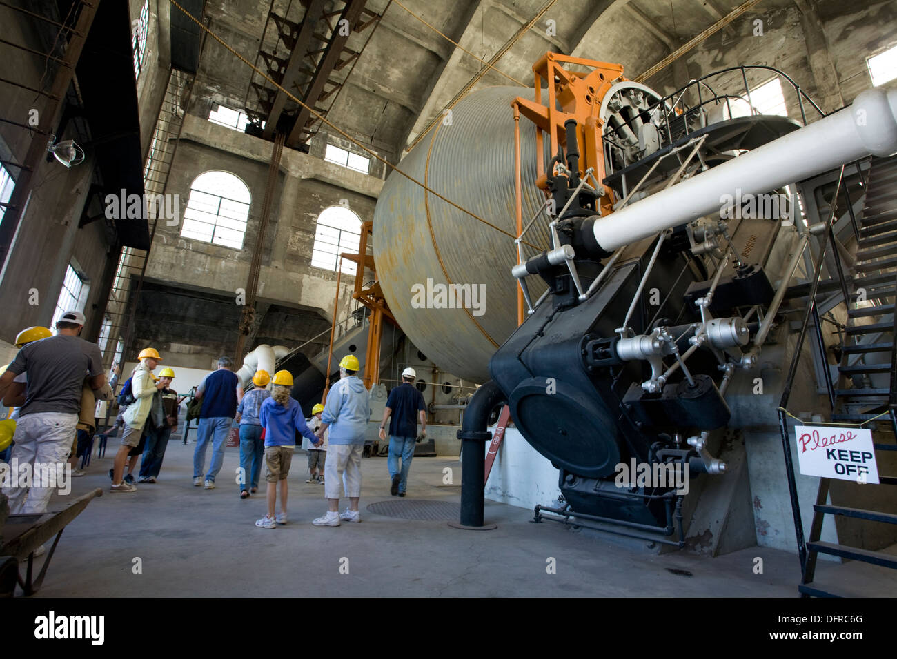 The world's largest steam hoist at the Quincy copper mine in the Quincy ...