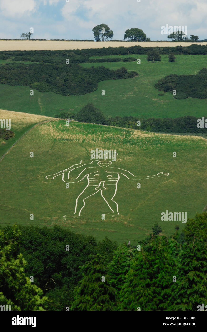 A view of the Cerne Giant Dorset UK Stock Photo - Alamy