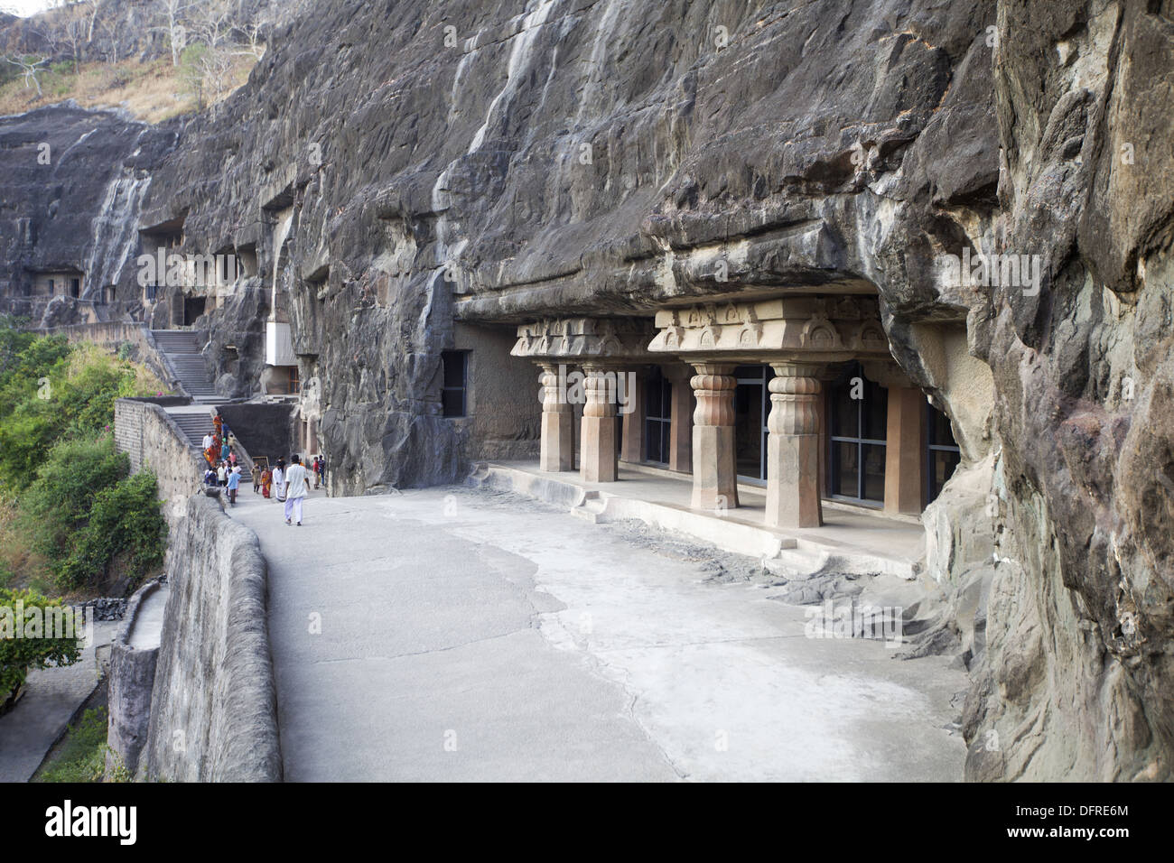 Cave 7 : Façade Ajanta Caves, Aurangabad, Maharashtra, India Stock ...