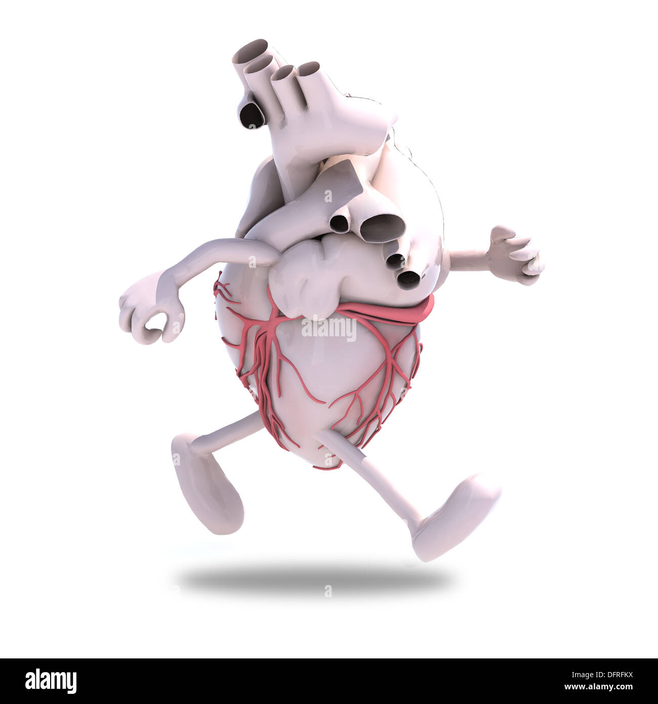 human heart with arms and legs running, 3d illustration Stock Photo - Alamy